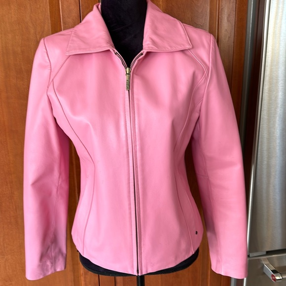 Black Rivet | Jackets & Coats | Black Rivet Bubble Gum Pink Leather ...